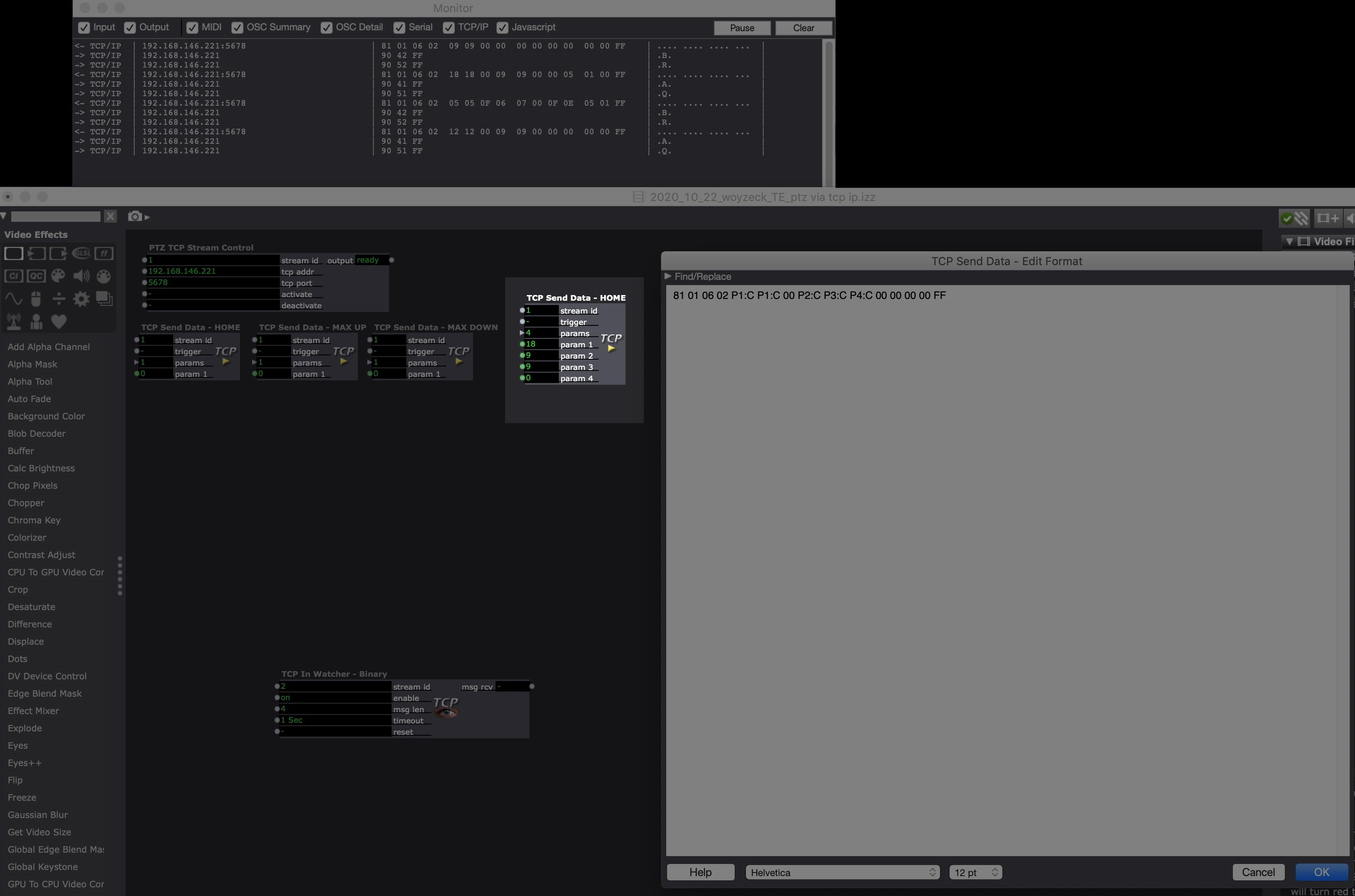 [ANSWERED] PTZ CAM control via TCP/IP | TroikaTronix Forum